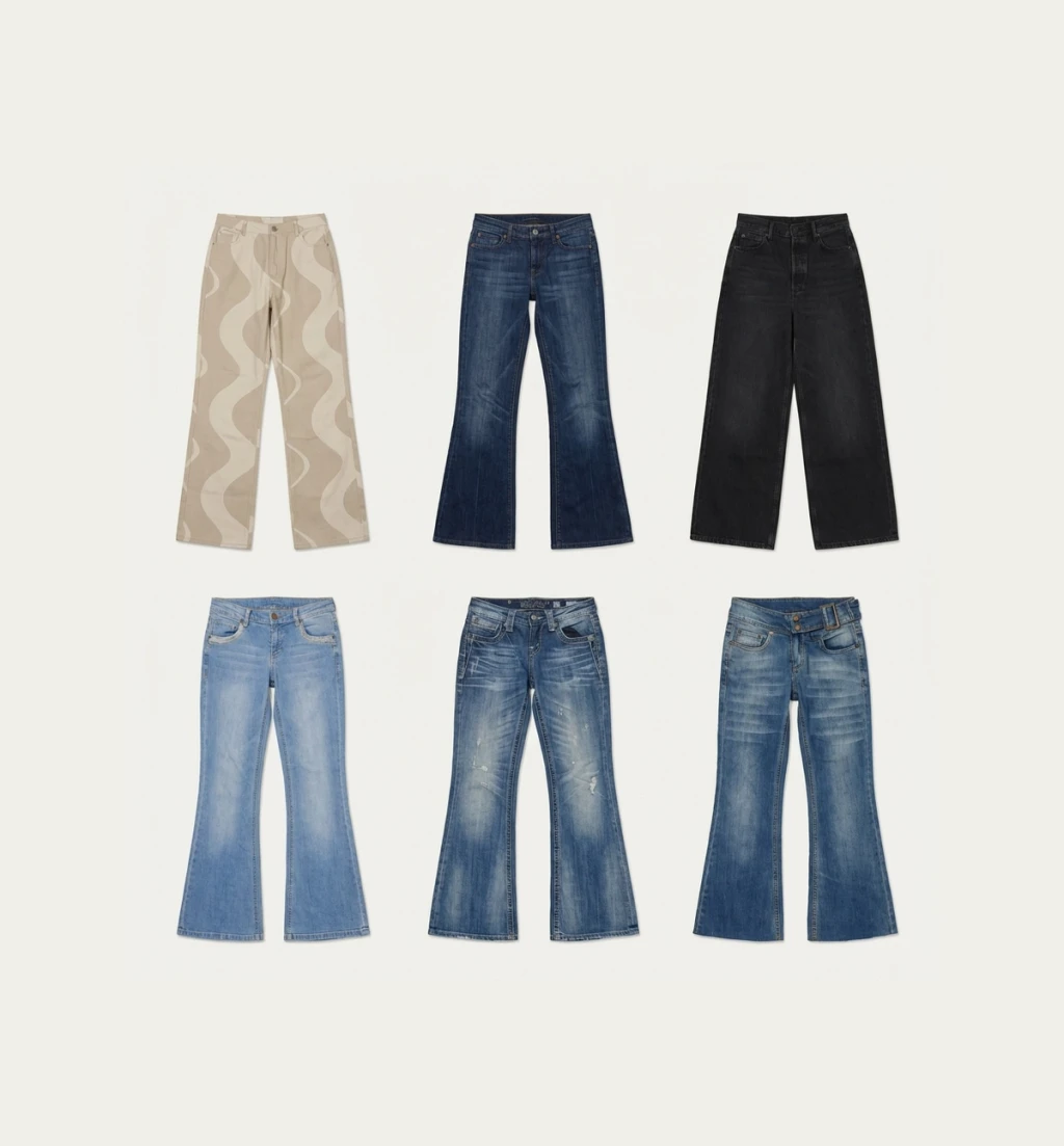 Weitbein- & Schlagjeans